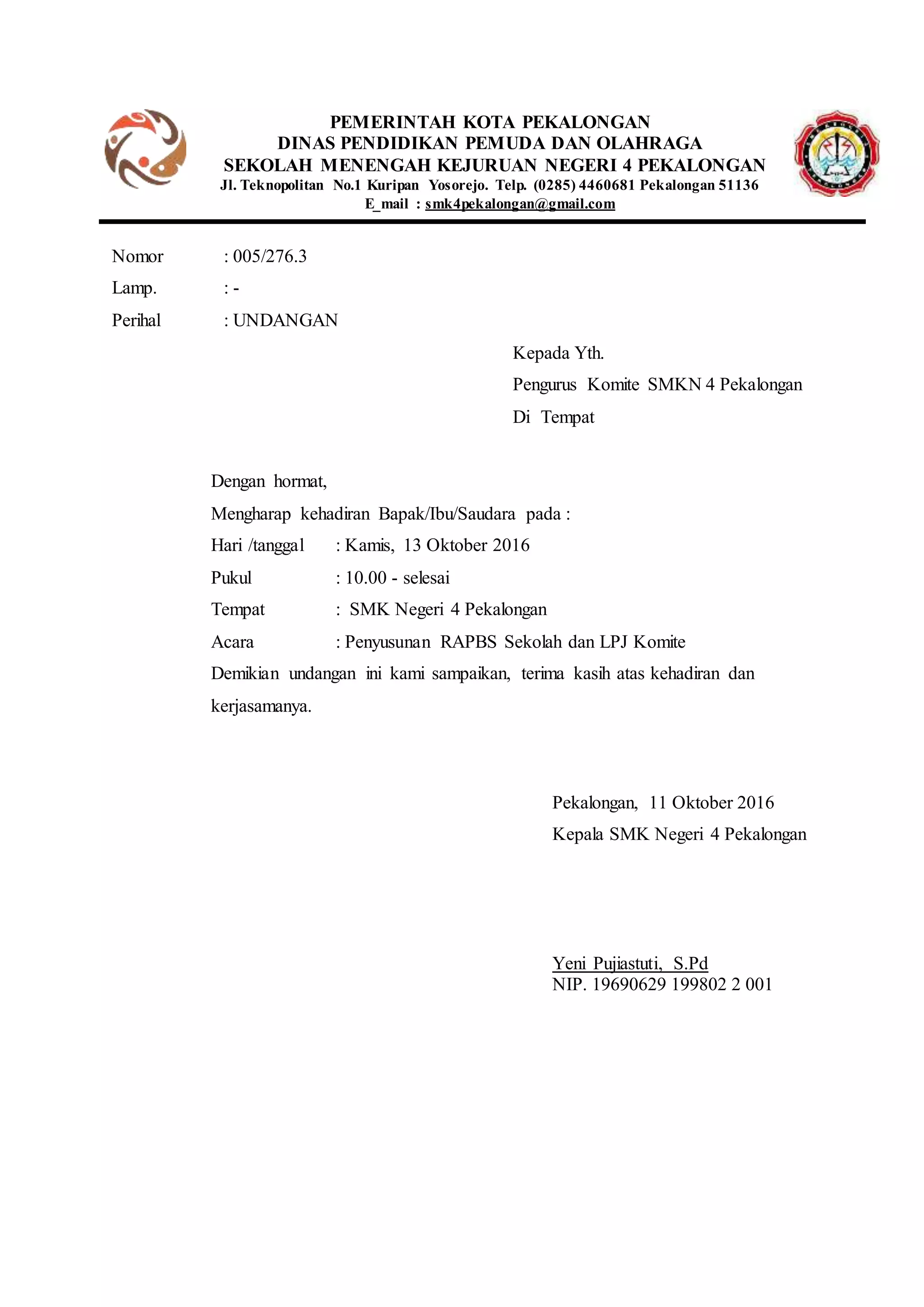 Surat undangan | DOCX