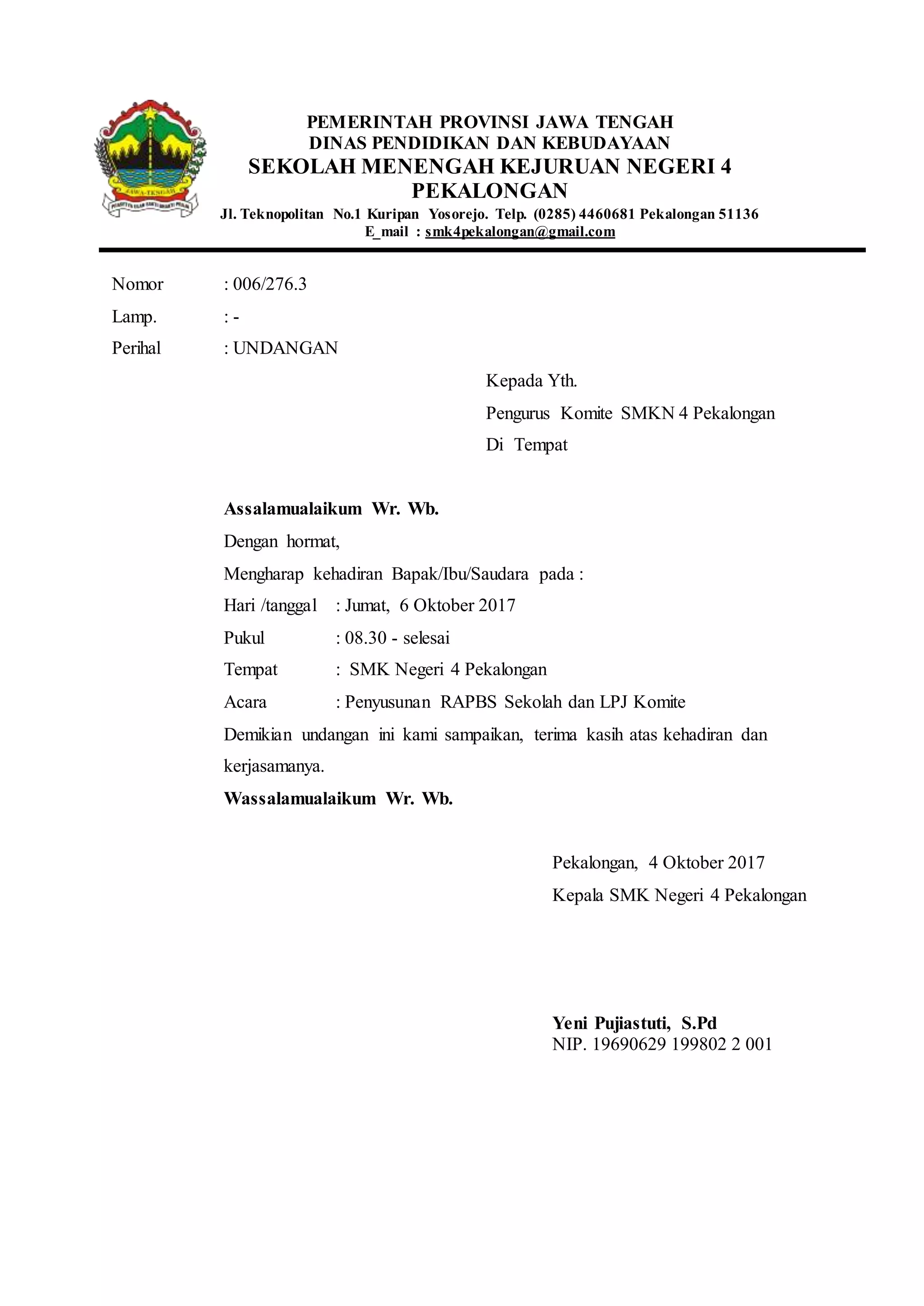 Surat undangan | DOCX