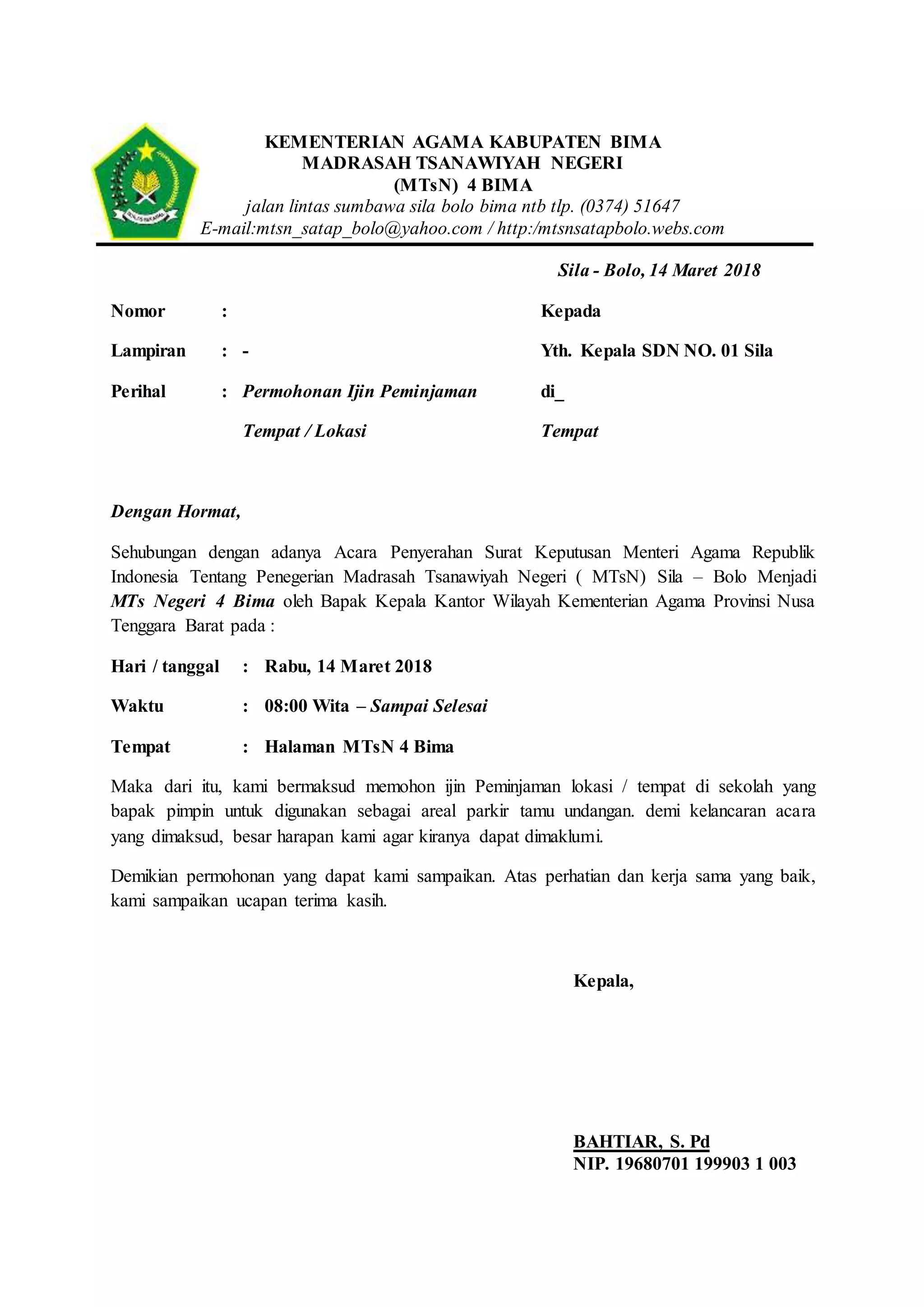 Surat undangan m ts n 4 bima | DOCX
