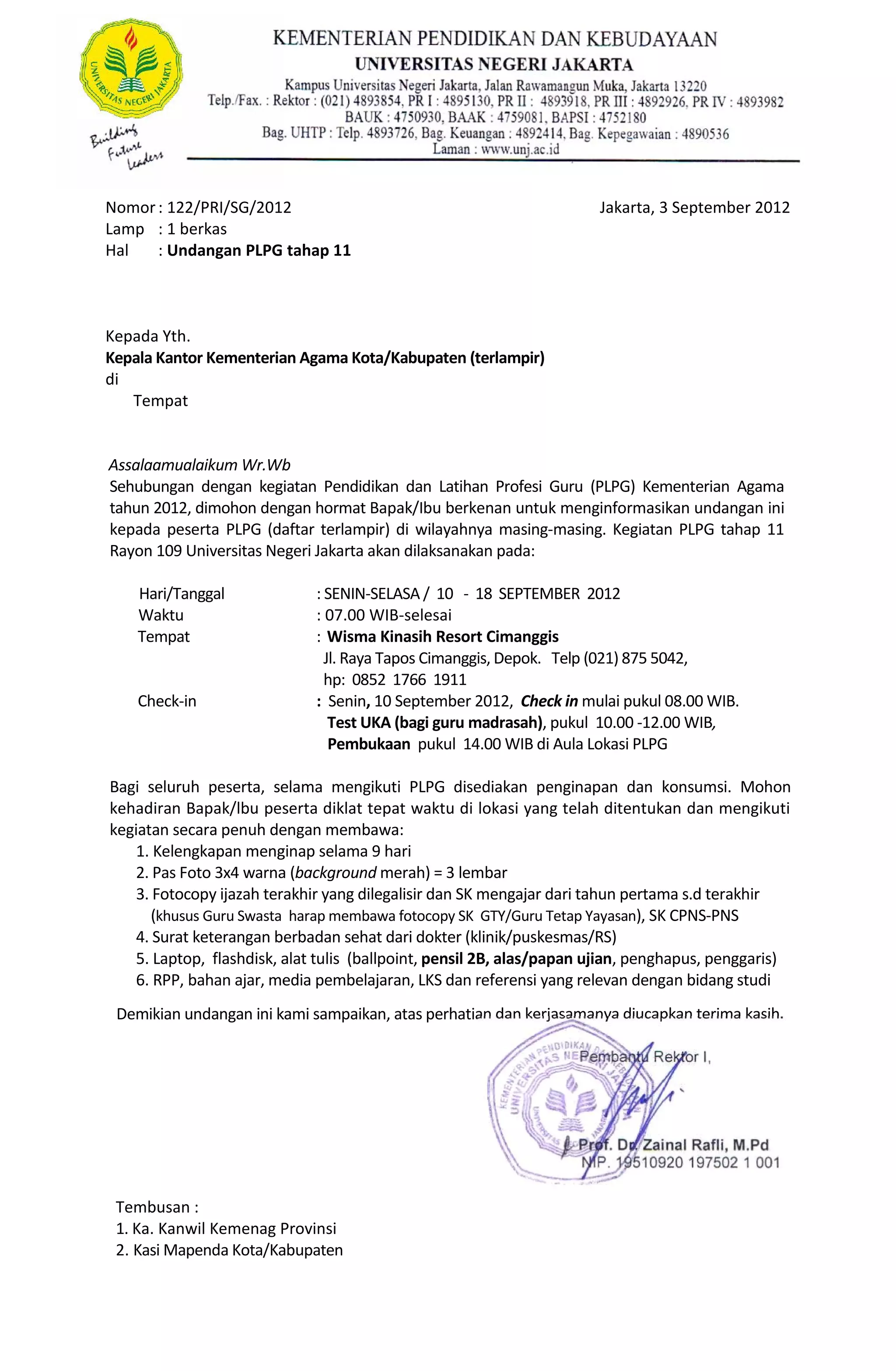 Surat undangan plpg 11-upload | PDF