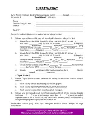 Surat wasiat | PDF