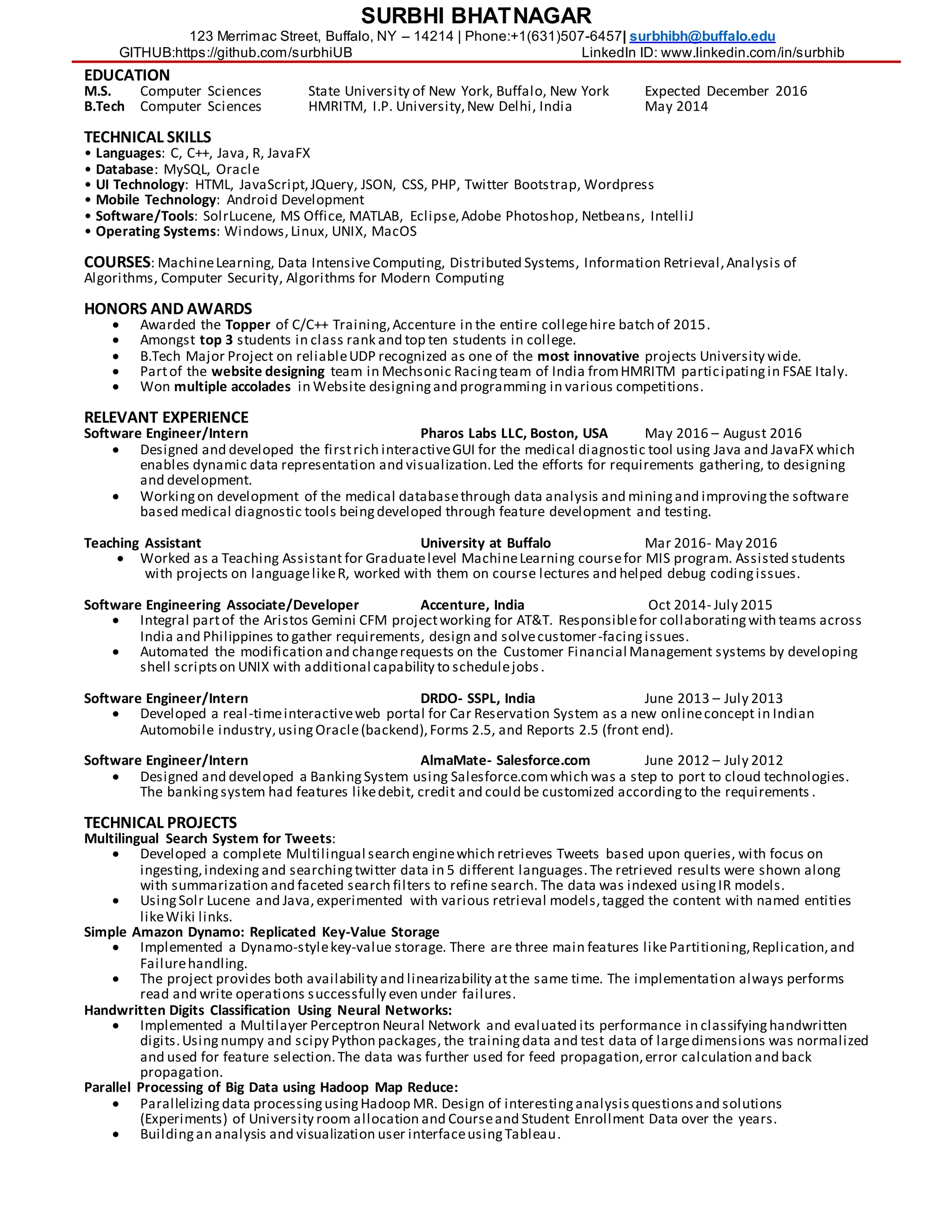 Surbhi Bhatnagar Resume | DOCX