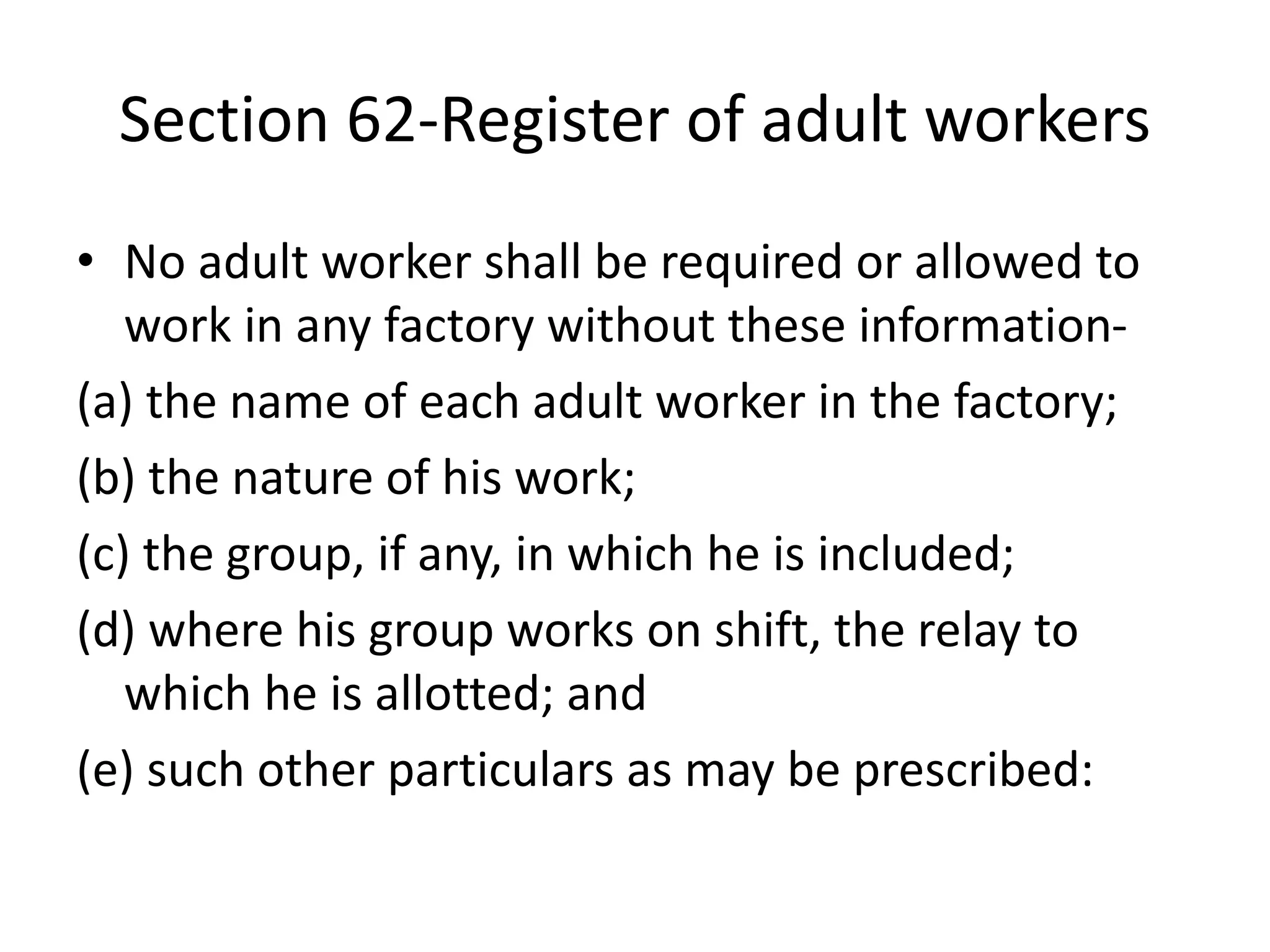 factory act 1948 | PPTX