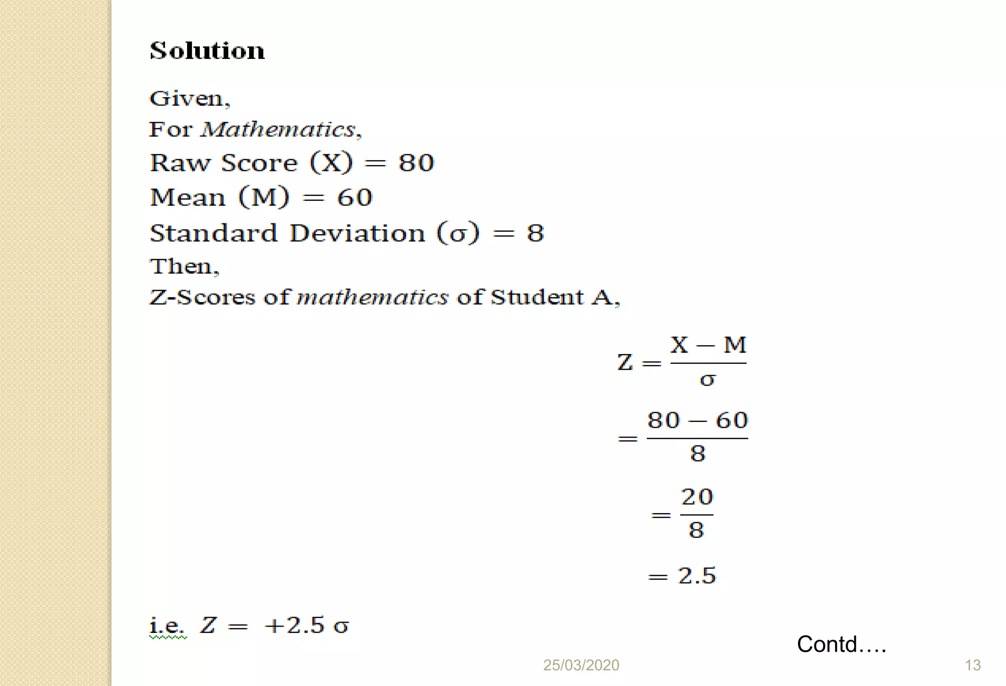 Scaling Z-scores T-scores C-scores | PPTX