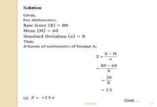 Scaling Z-scores T-scores C-scores | PPTX