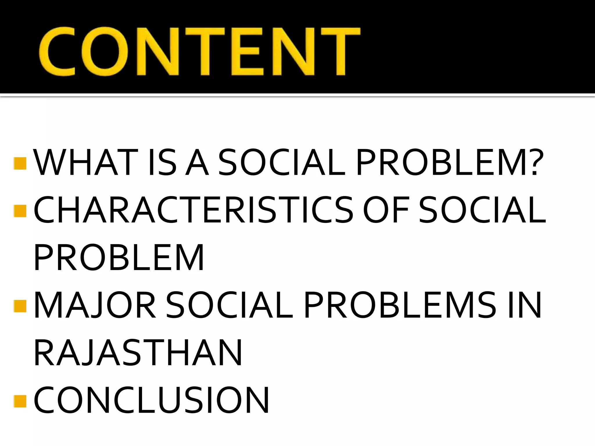 Major Social Problems IN Rajasthan | PPTX