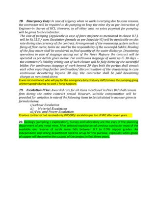 Surda mine Data & Tendering 2017 analysis | PDF