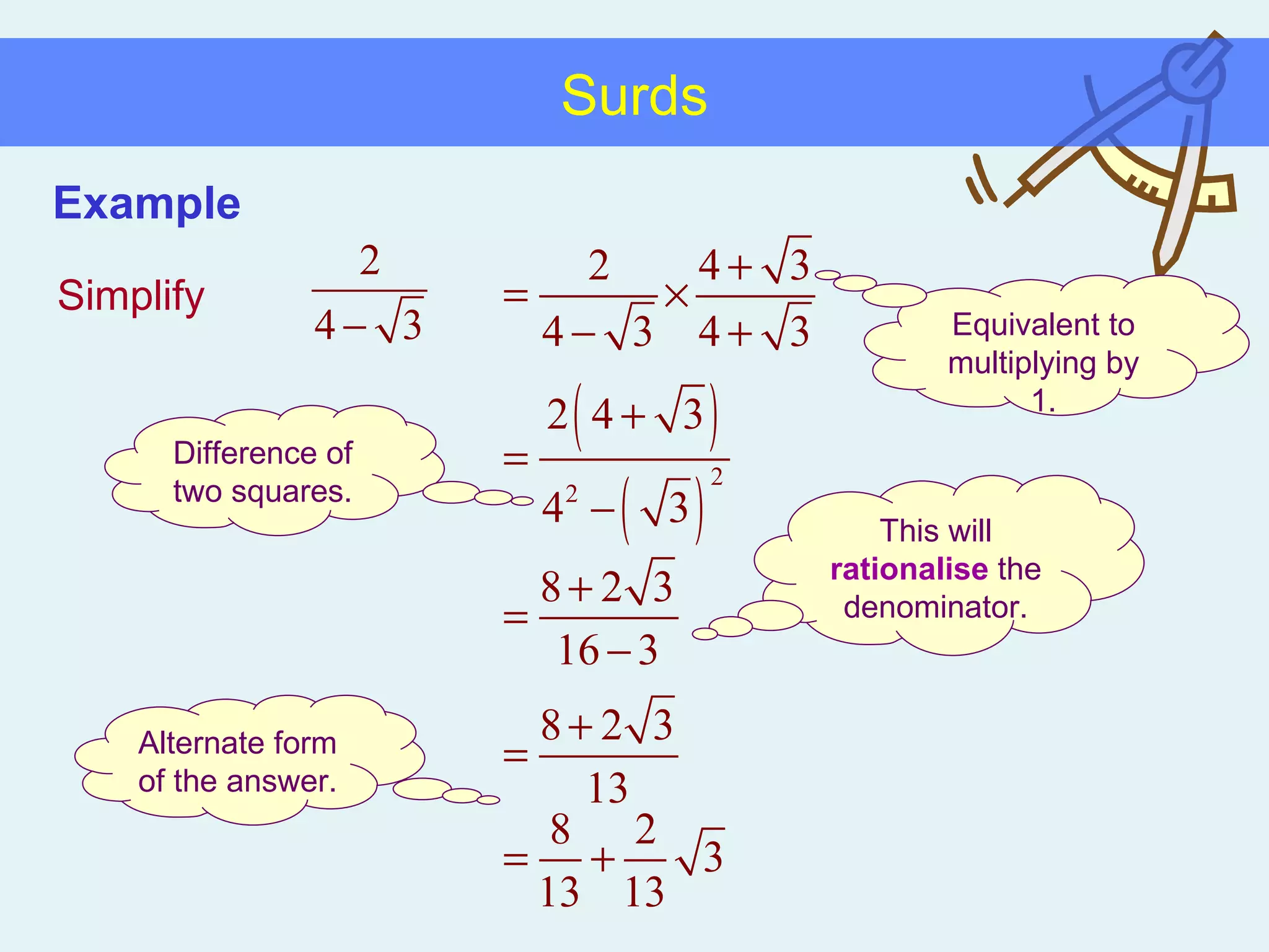 Surds Ppt Physics Science