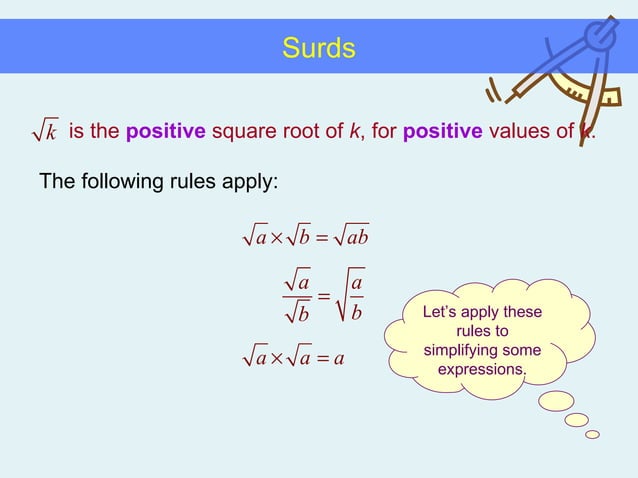 Surds | PPT | Physics | Science