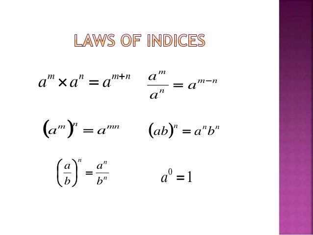 Surds and indices