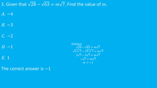Surds revision card | PPTX