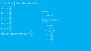 Surds revision card | PPTX