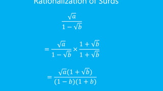 Surds revision card | PPTX