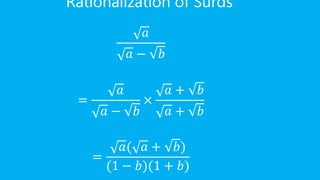 Surds revision card | PPTX