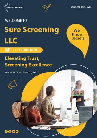 Sure Screening LLC - Elevating Trust, Screening Excellence | PDF