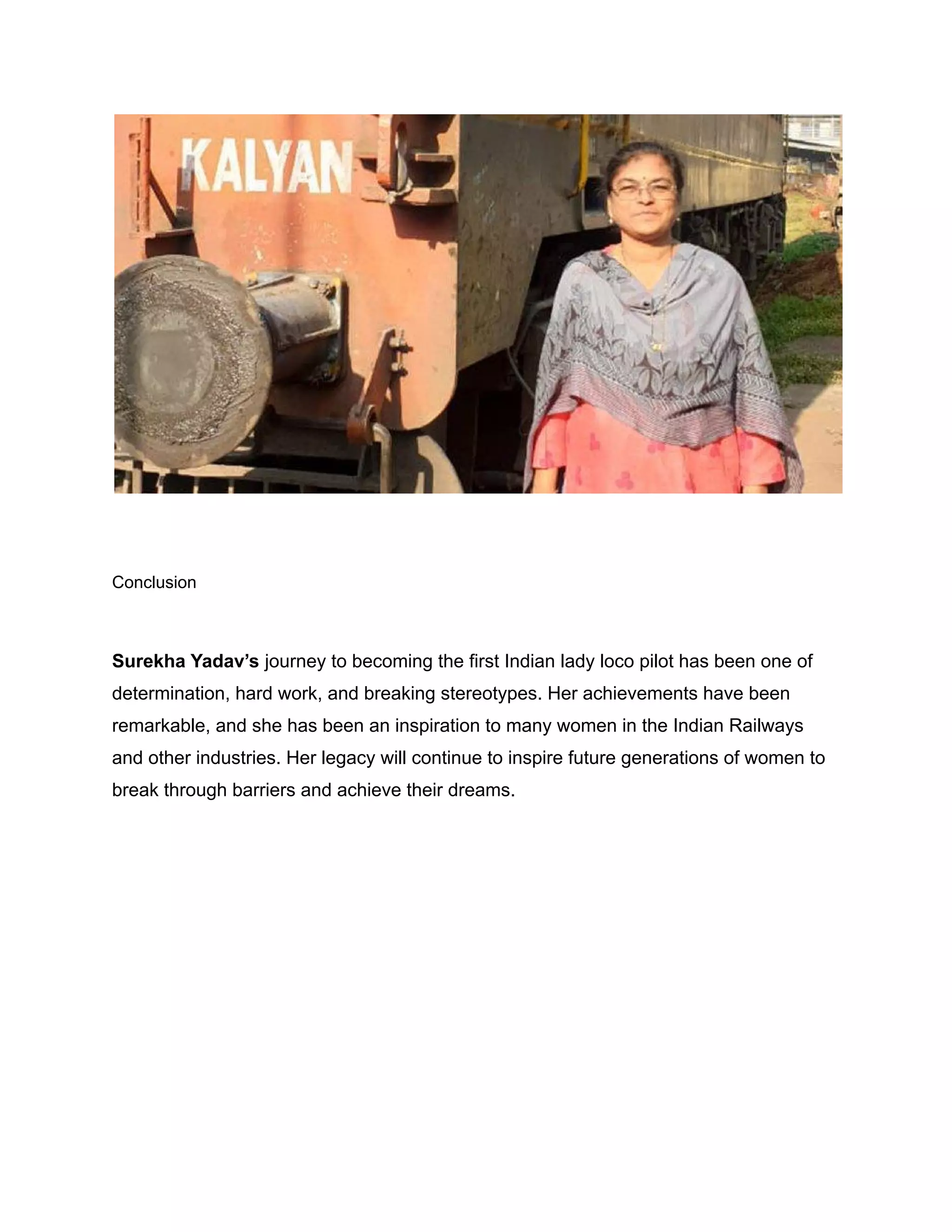 “Behind the Wheel: Surekha Yadav, India’s First Lady Loco Pilot, Faces ...