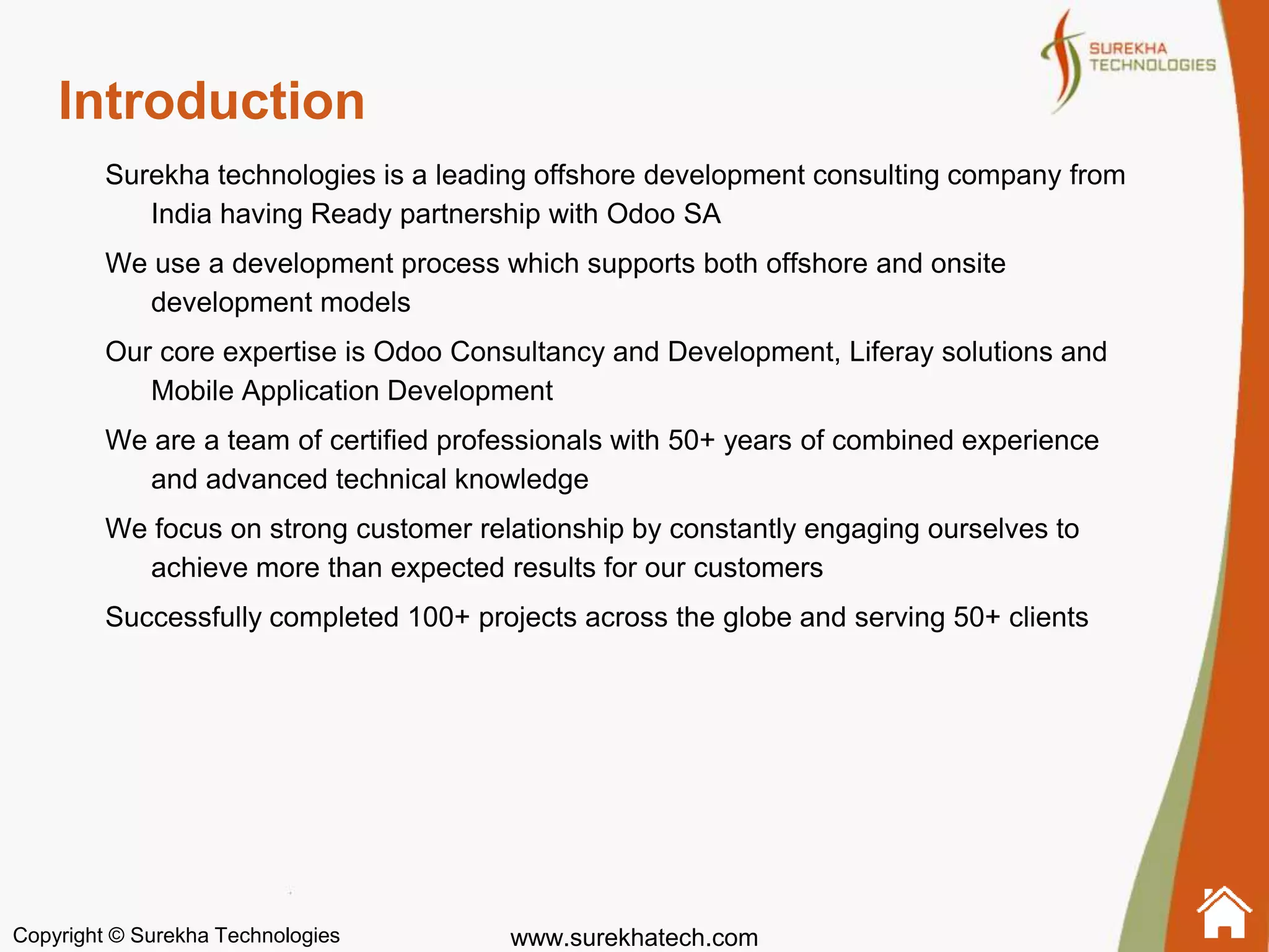 Odoo Practice By Surekha Technologies Ppt