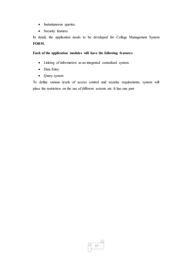 College Management System project srs 2015 | DOCX