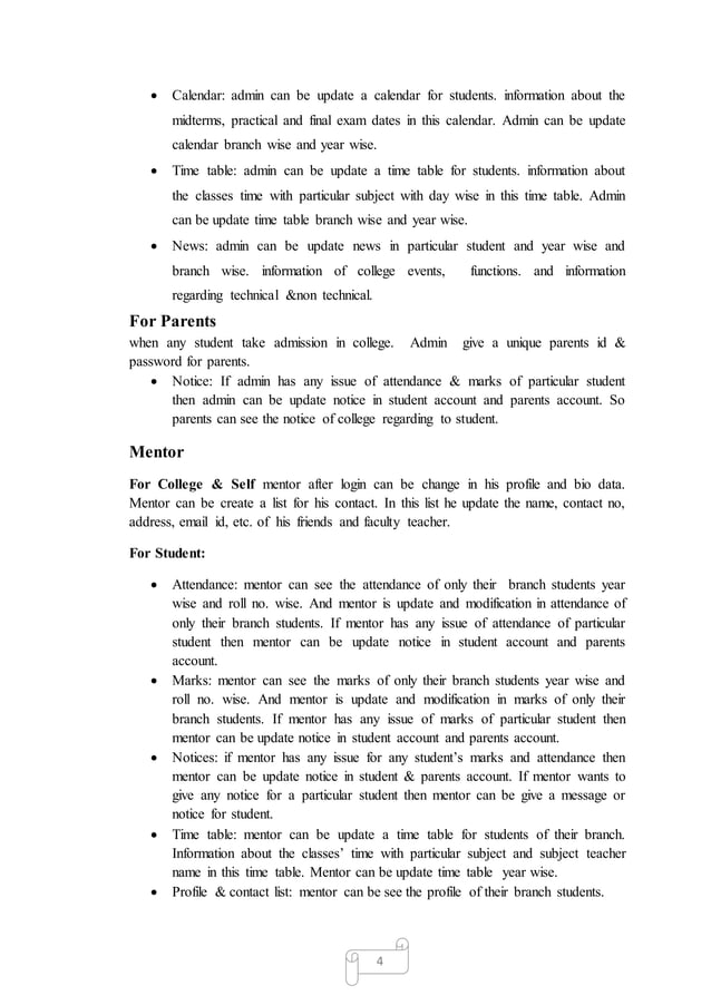 College Management System project srs 2015 | DOCX