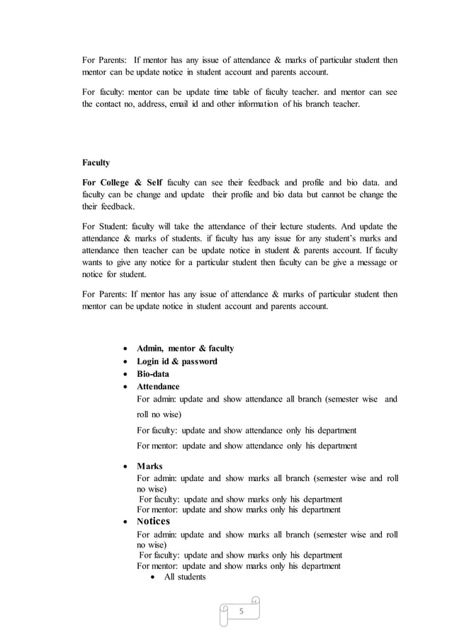 College Management System project srs 2015 | DOCX