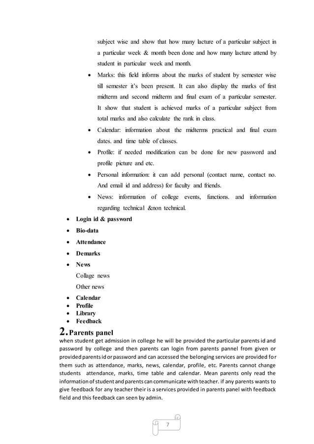 College Management System project srs 2015 | DOCX