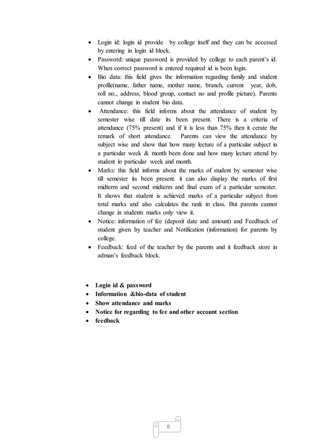 College Management System project srs 2015 | DOCX