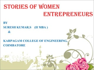 Stories of women entrepreneurs | PPT