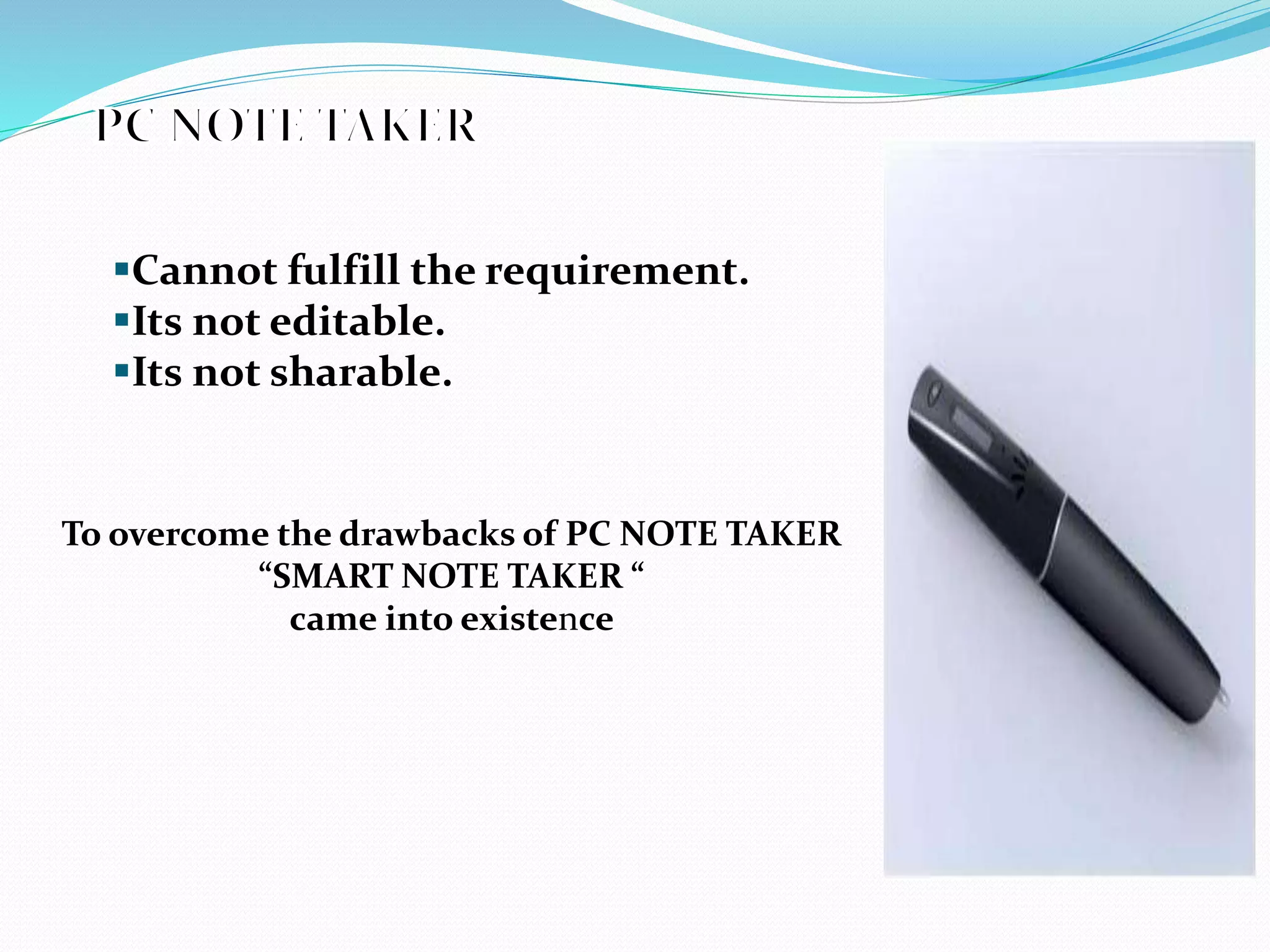 SMART NOTE TAKER | PPTX