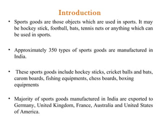 sports goods | PPT