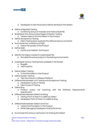 Software Testing Principles and Techniques | PDF