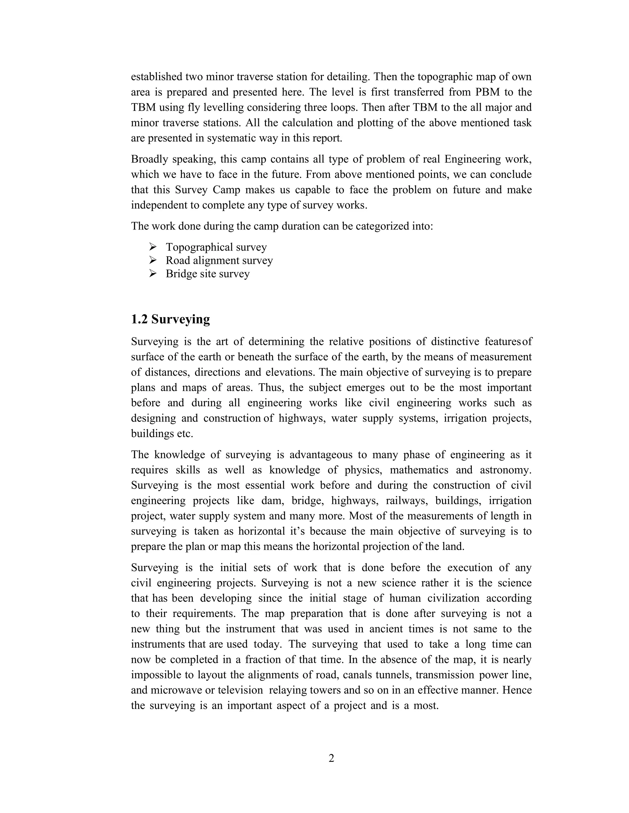 Survey Camp Report (Mars Nepal Engineering Survey Camp) | PDF