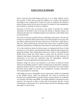 Survey Camp Report (Mars Nepal Engineering Survey Camp) | PDF