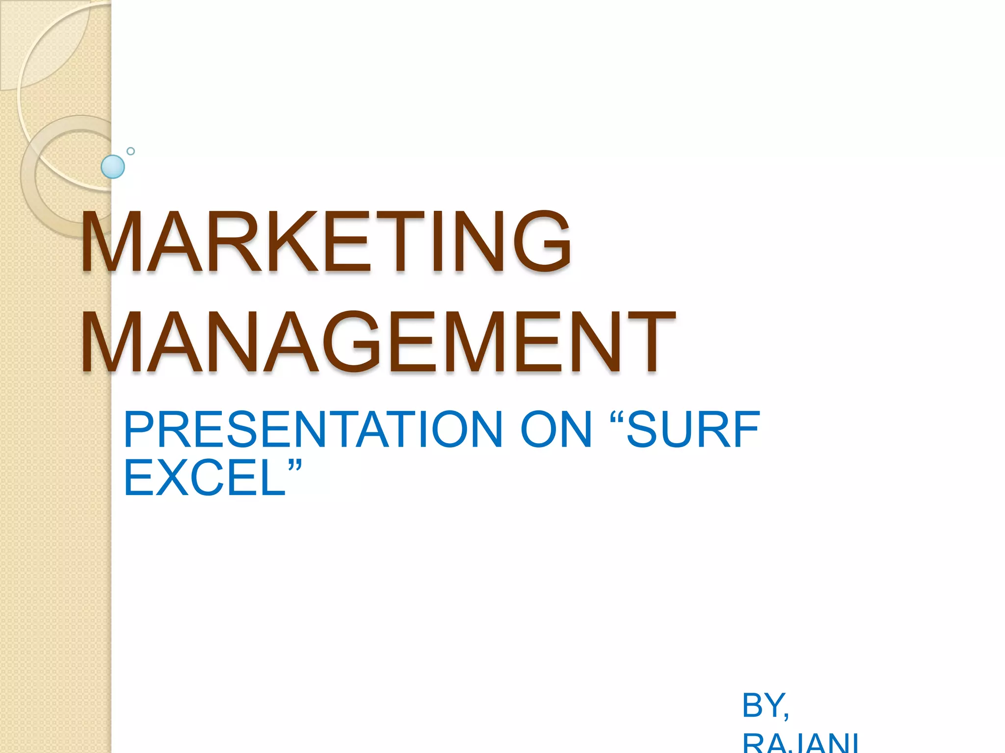 Surf excel-ppt | PPTX