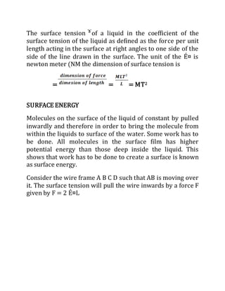 SURFACE TENSION | DOCX