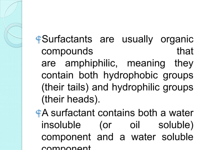 Surface active agent by 269 | PPT
