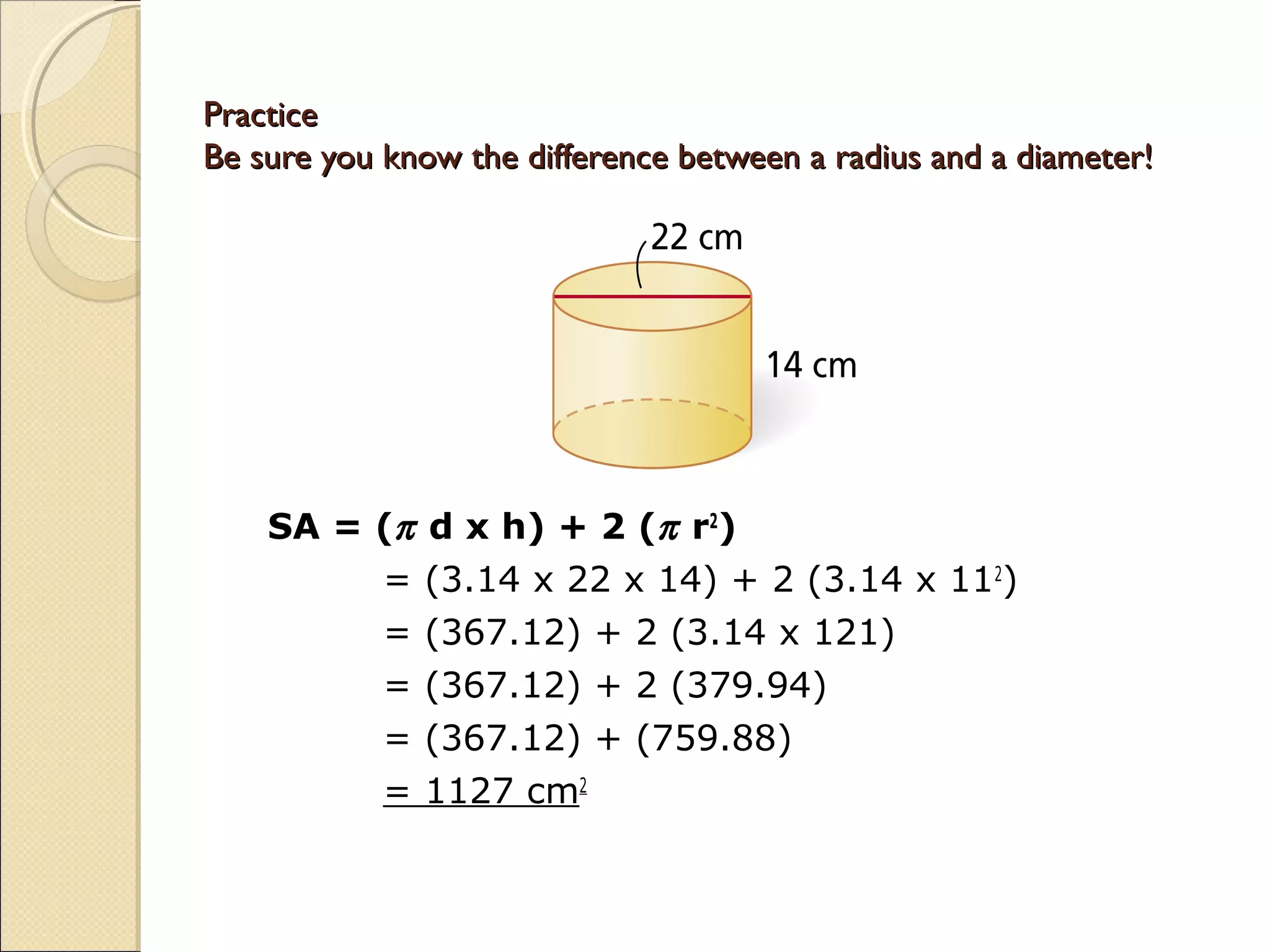 Surface Area and Volume | PPT