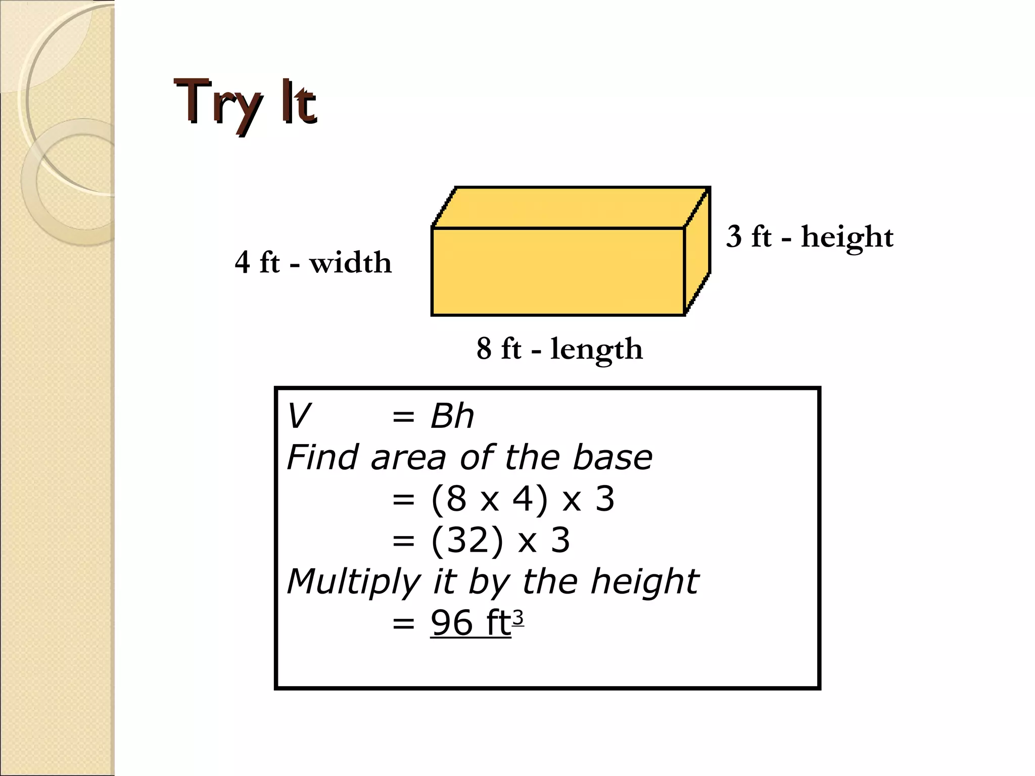 Surface Area and Volume | PPT