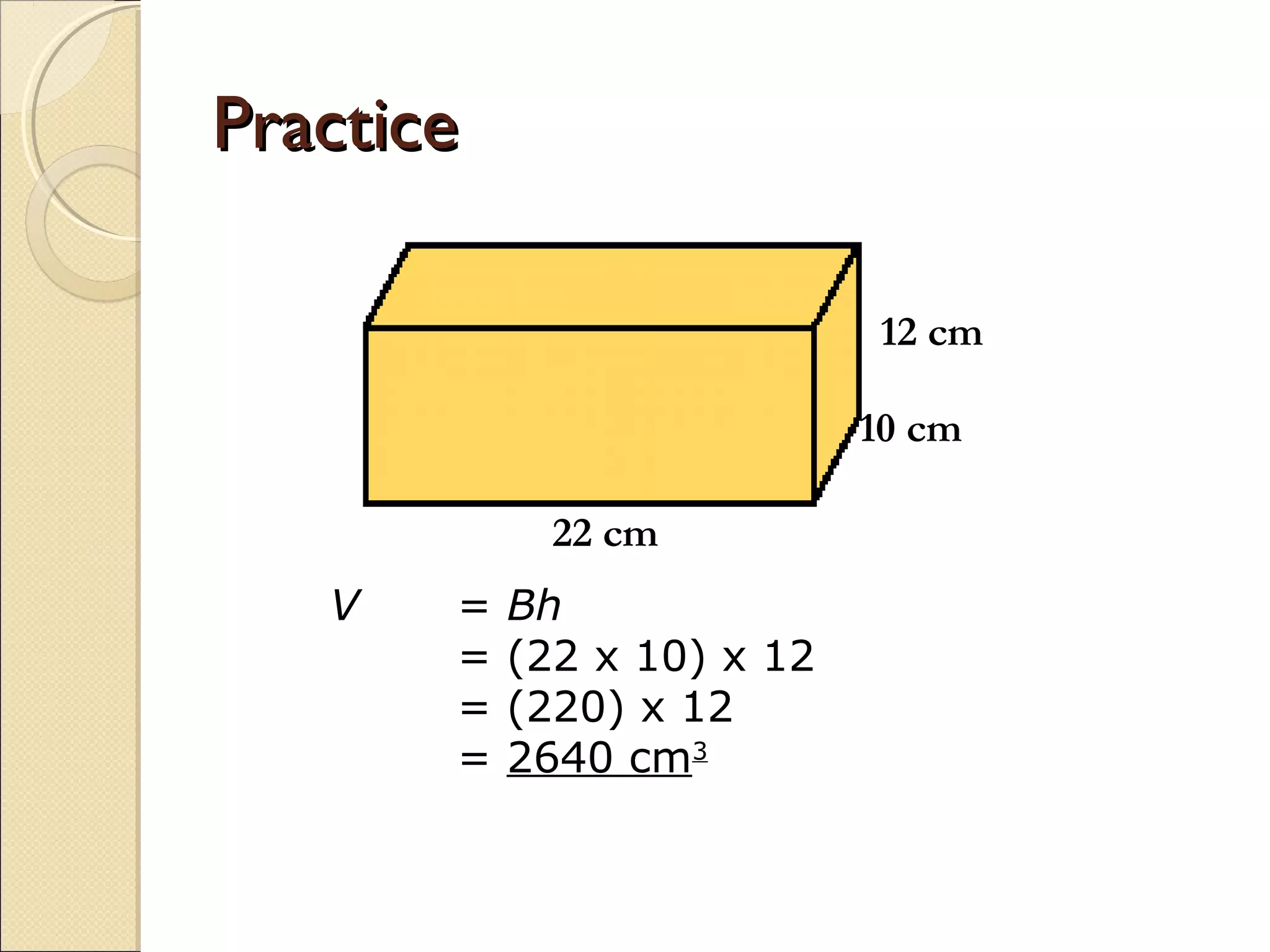 Surface Area and Volume | PPT