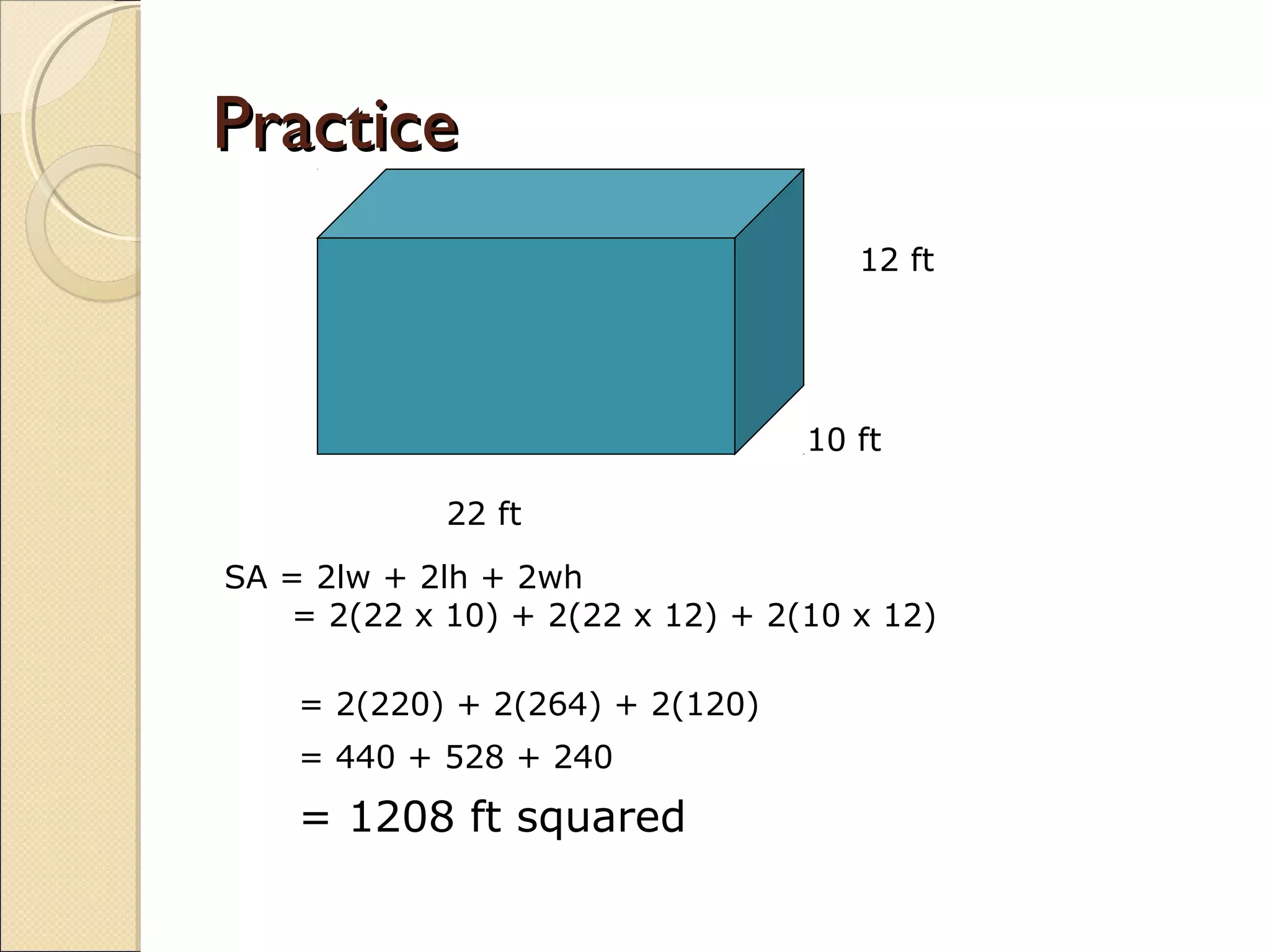 Surface Area and Volume | PPT