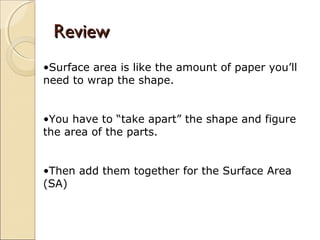 Surface Area and Volume | PPT