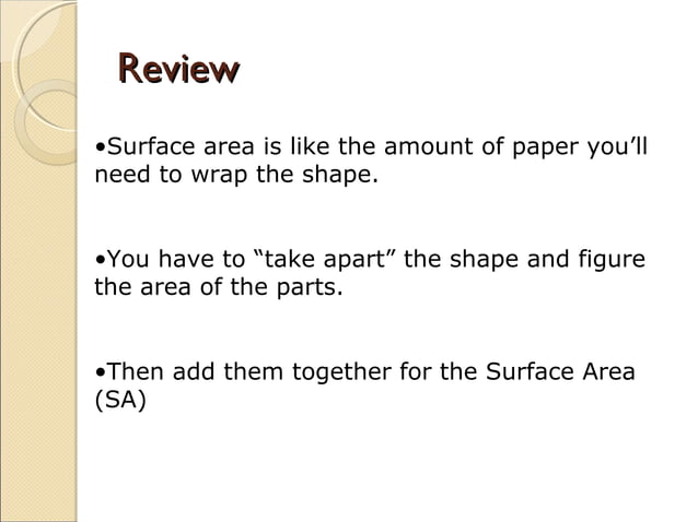 Surface Area and Volume | PPT