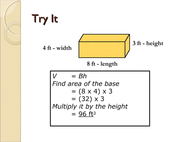 Surface Area and Volume | PPT