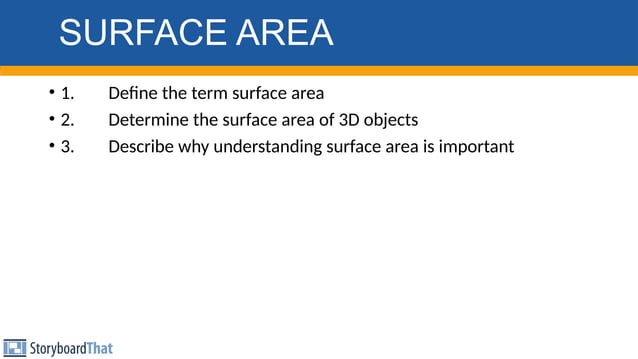 The concept of surface area using concept formation method | PPT