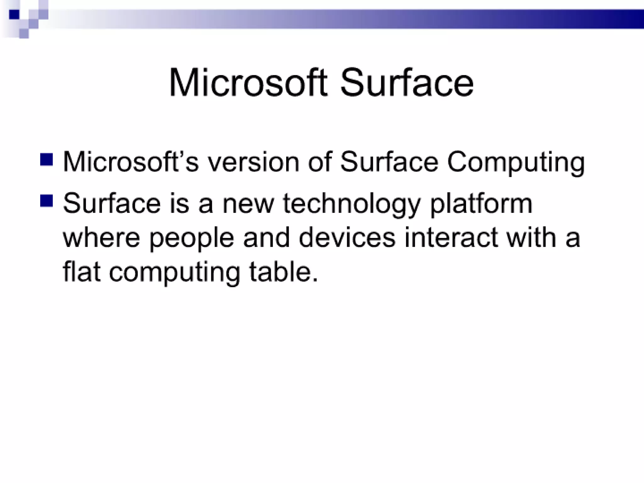 Surface Computing | PPT