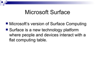 Surface Computing | PPT