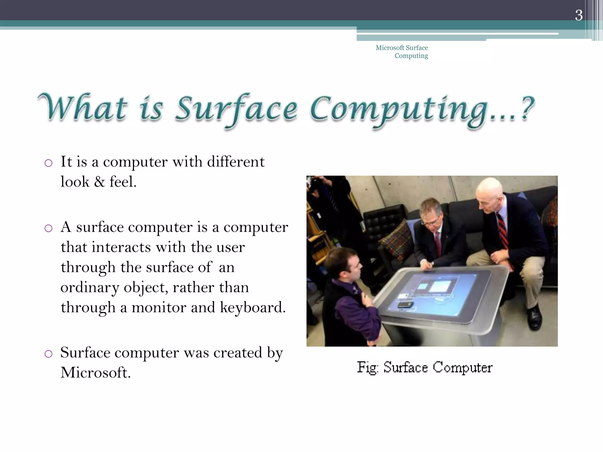 Surface computing | PPT