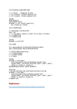 Surface3d in R and rgl package. | PDF