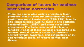 SURFACE ABLATION PRK , LASIK , SMILE | PPTX