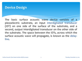 Surface acoustic wave based wireless mems actuators | PPTX | Physics ...