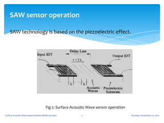 Surface acoustic wave based wireless mems actuators | PPTX | Physics | Science